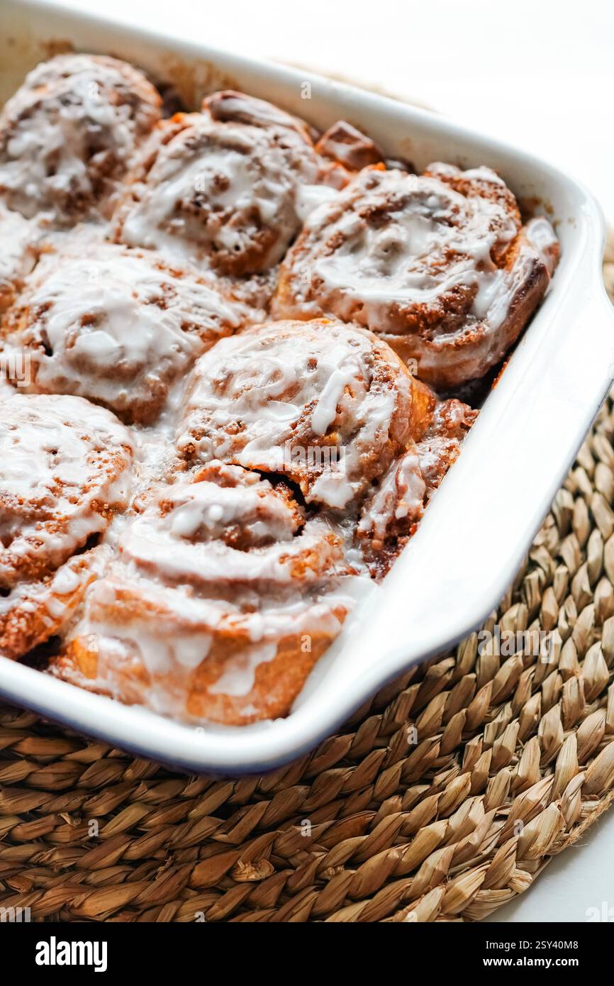 Freshly baked homemade cinnamon rolls Stock Photo - Alamy