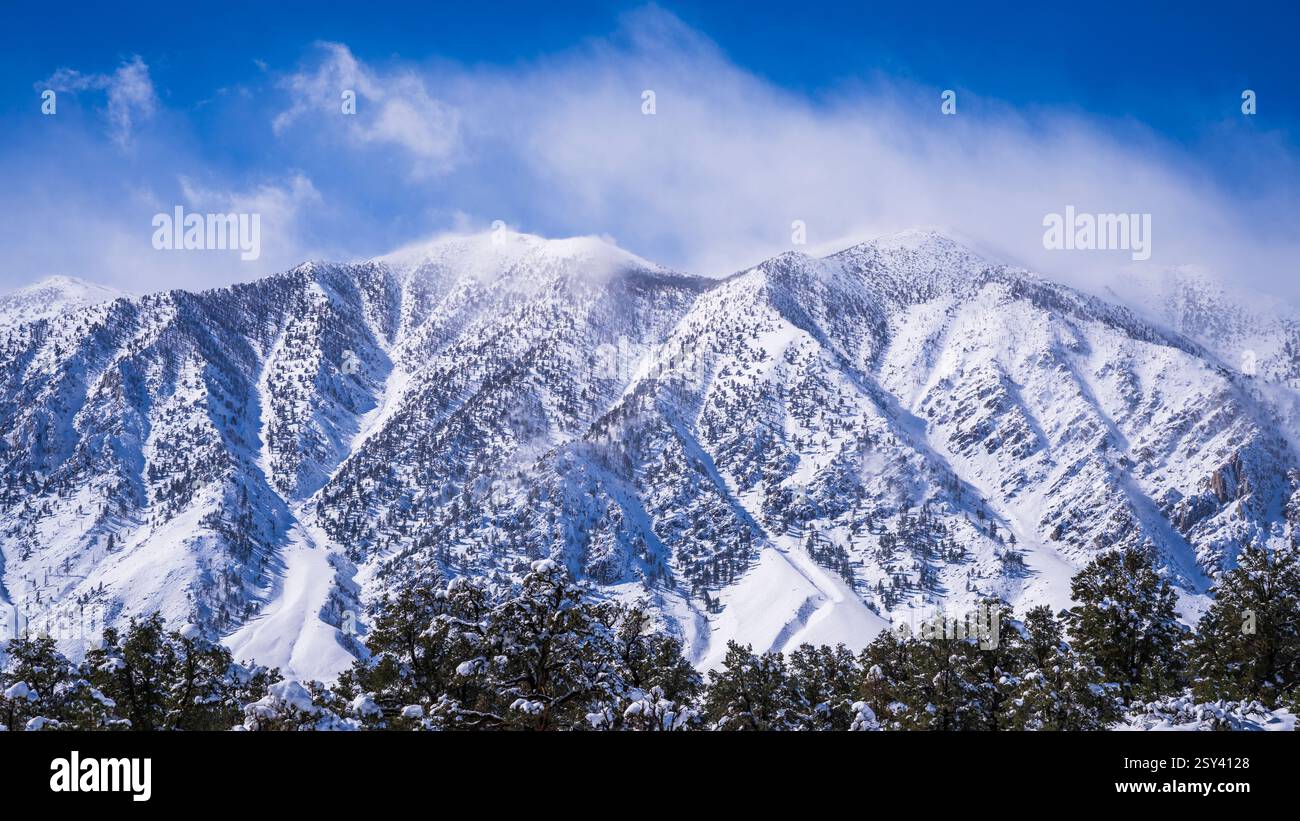 Mount Tom after a winter storm, John Muir Wilderness, California USA ...