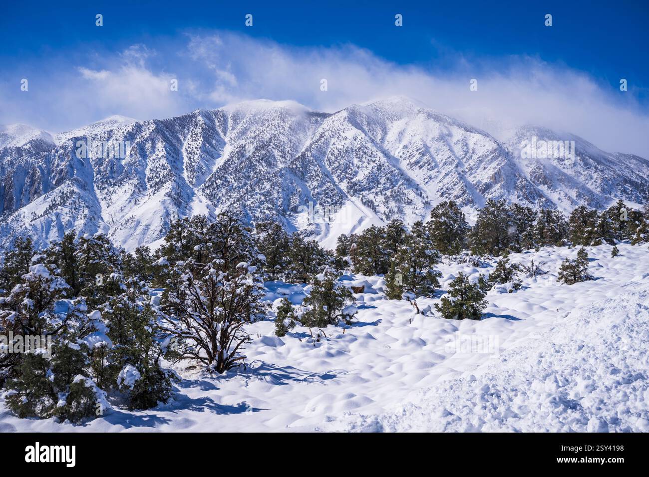 Mount Tom after a winter storm, John Muir Wilderness, California USA ...