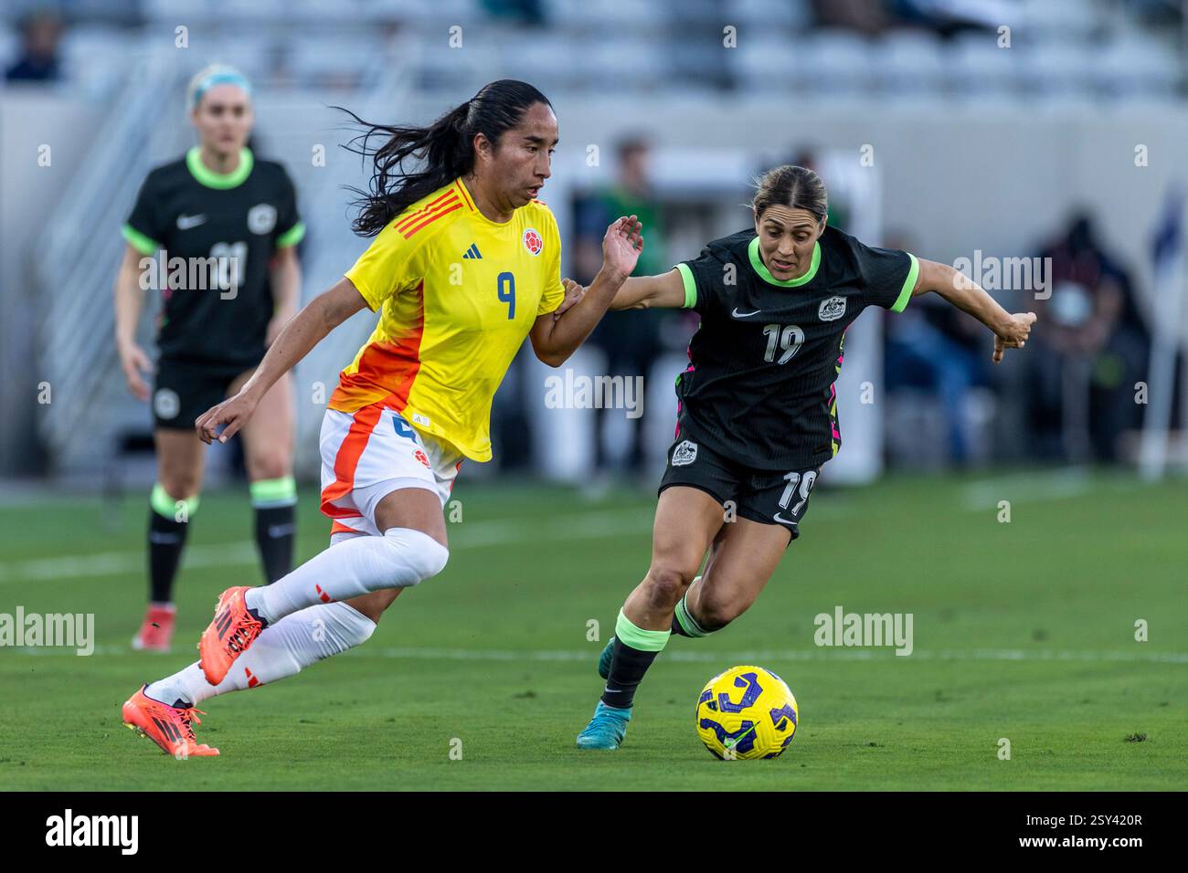 SAN DIEGO, CA - FEBRUARY 26: Colombia forward Mayra Ramírez (9) and ...