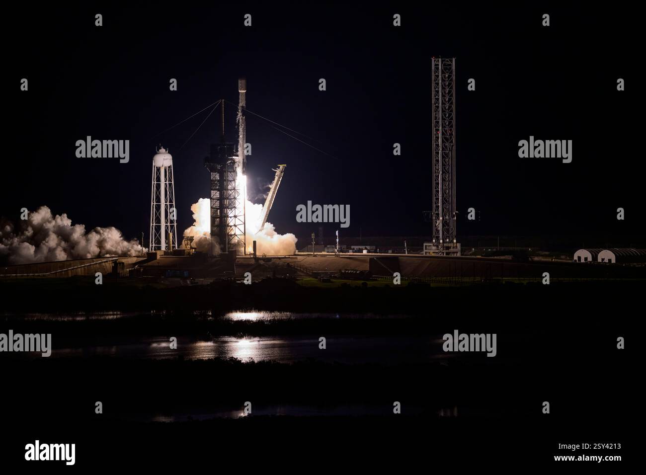 Merritt Island, Florida, USA. 26th Feb, 2025. A SpaceX Falcon 9 rocket ...