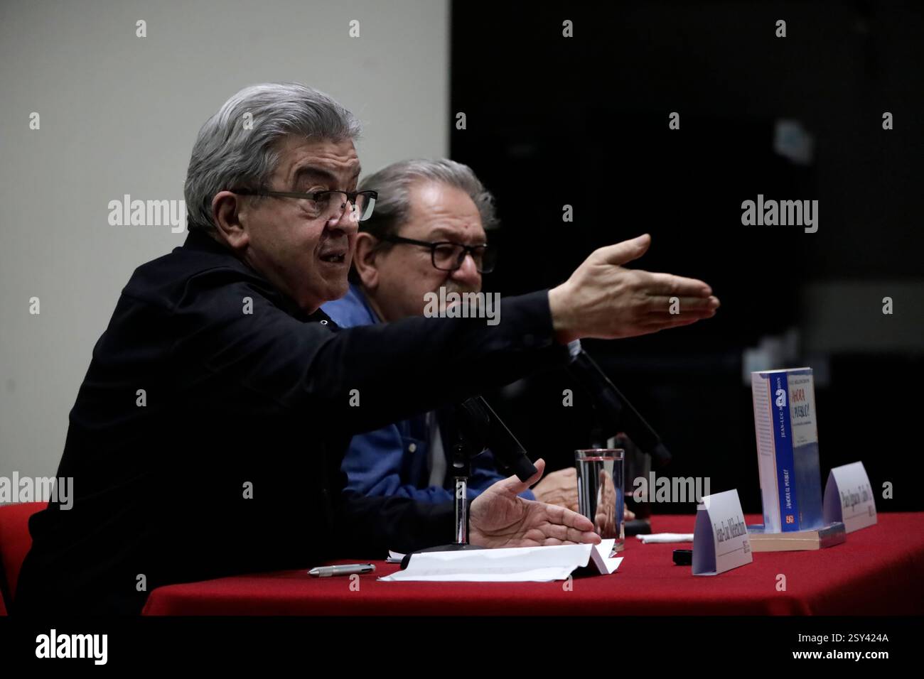 French politician Jean-Luc Melenchon presents his book: Now the People ...