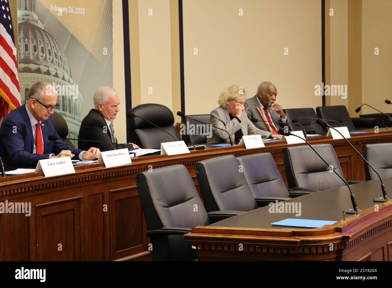 Rep. Tom McClintock (R-CA) second from left, the co-chair of the Caucus ...