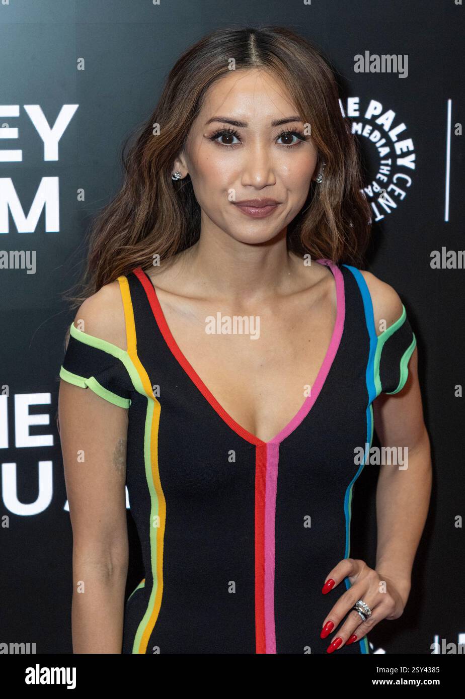 New York, NY, February 26, 2025: Brenda Song wearing dress by ...
