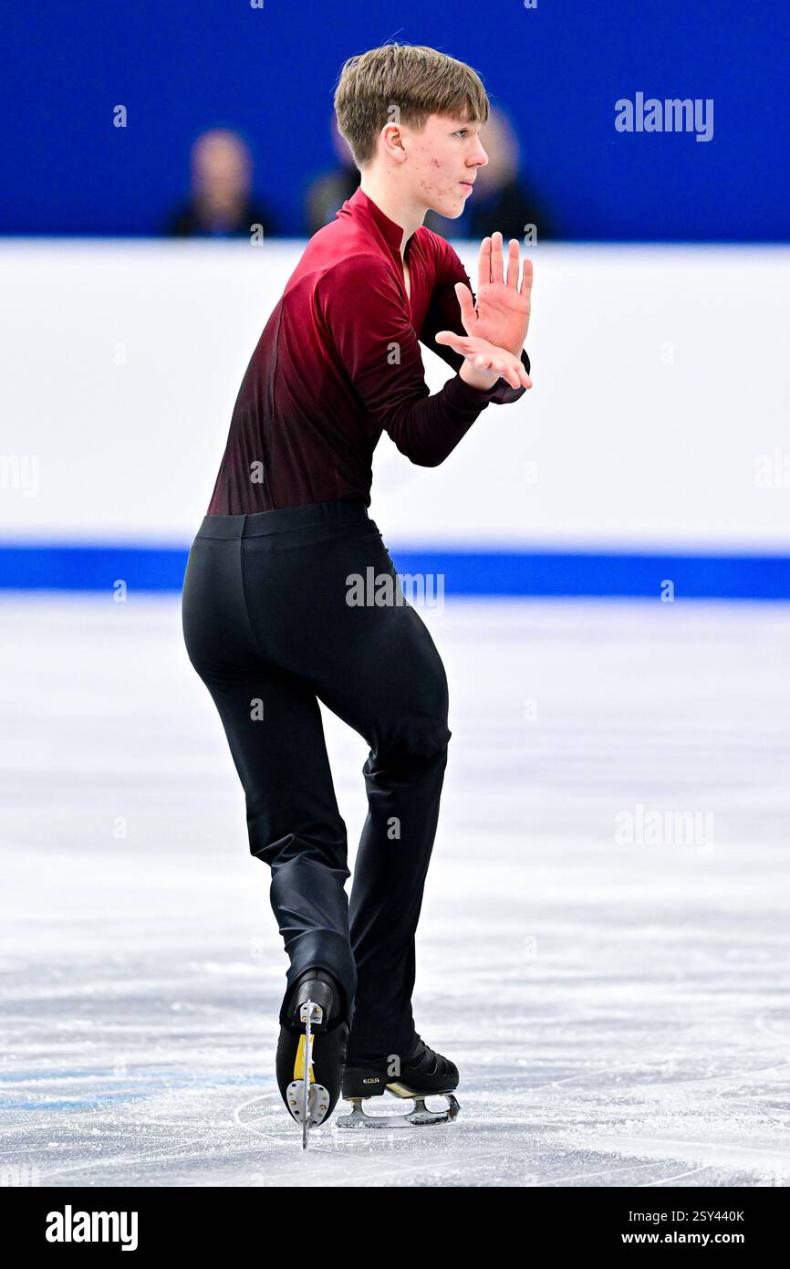 Genrikh GARTUNG (GER), during Junior Men Short Program, at the ISU ...