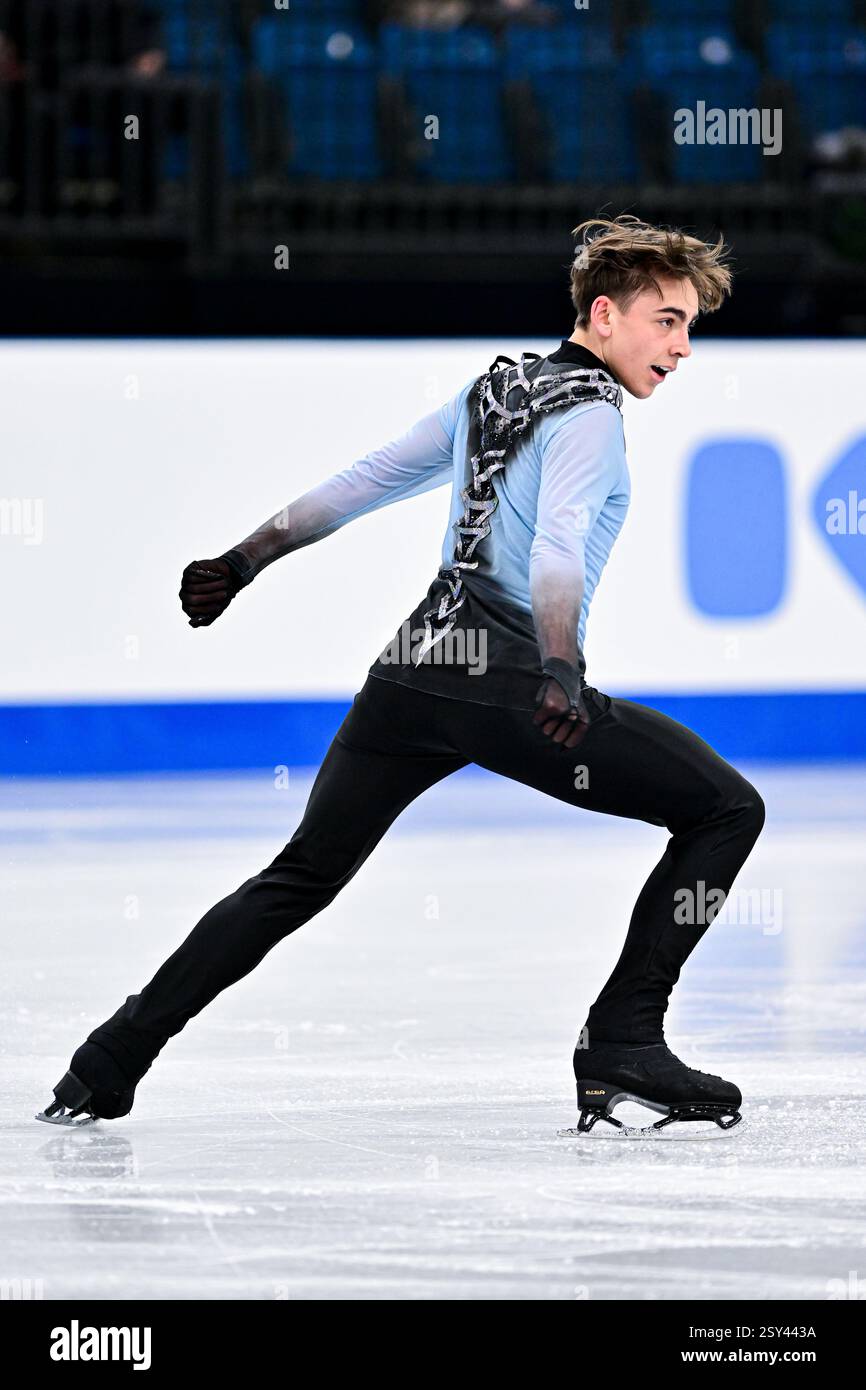 Arlet LEVANDI (EST), during Junior Men Short Program, at the ISU World ...