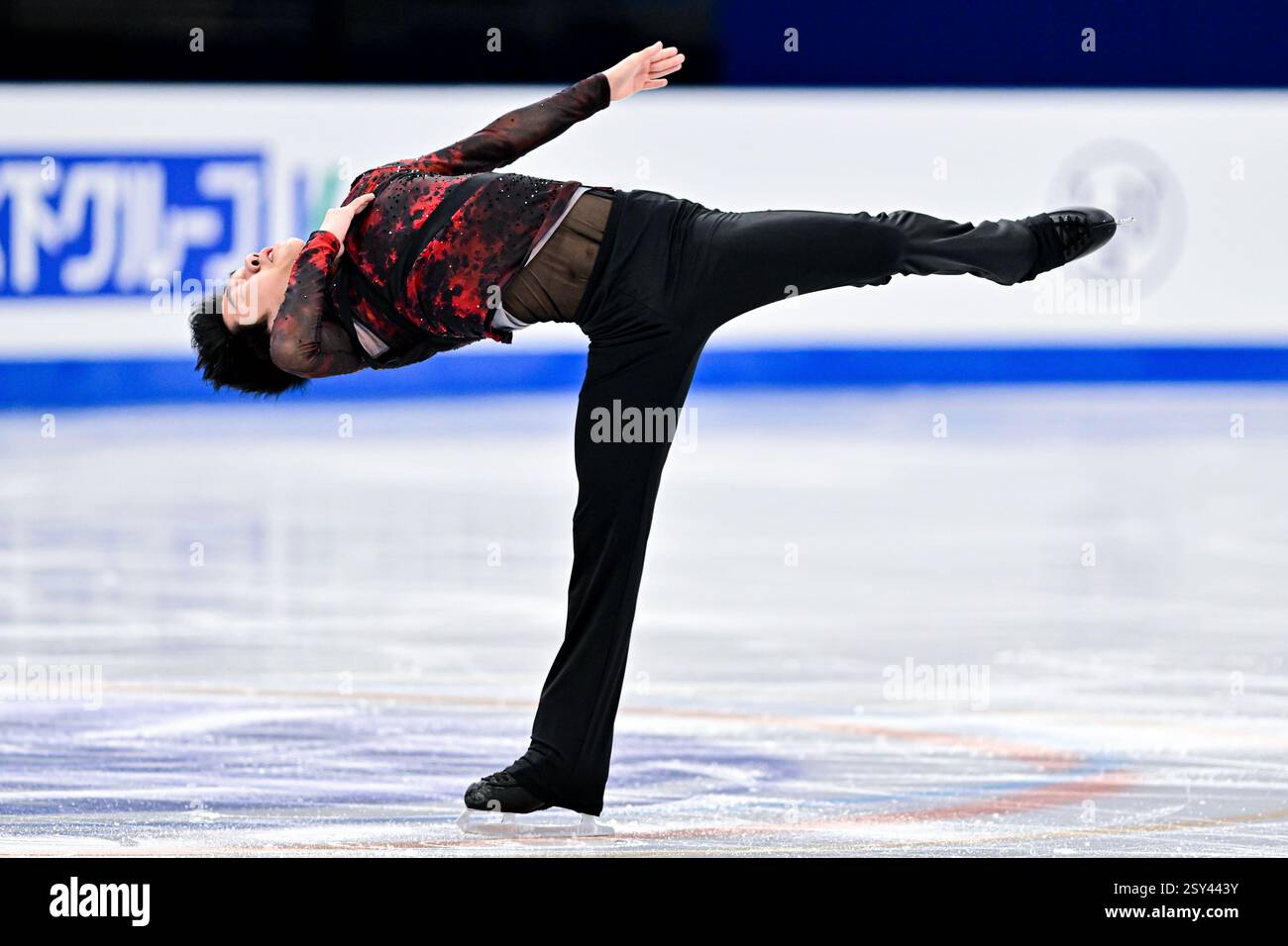 Tonghe TIAN (CHN), during Junior Men Short Program, at the ISU World Junior Figure Skating ...