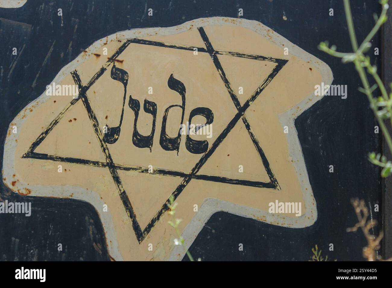 This Jewish Star of David, representing the symbol Holocaust victims ...