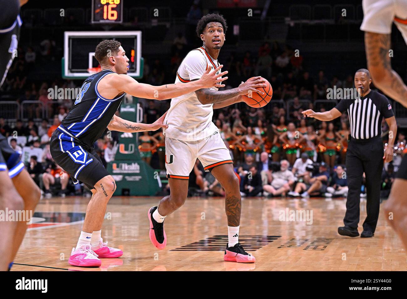 CORAL GABLES, FL - FEBRUARY 25: Miami forward Brandon Johnson (2 ...