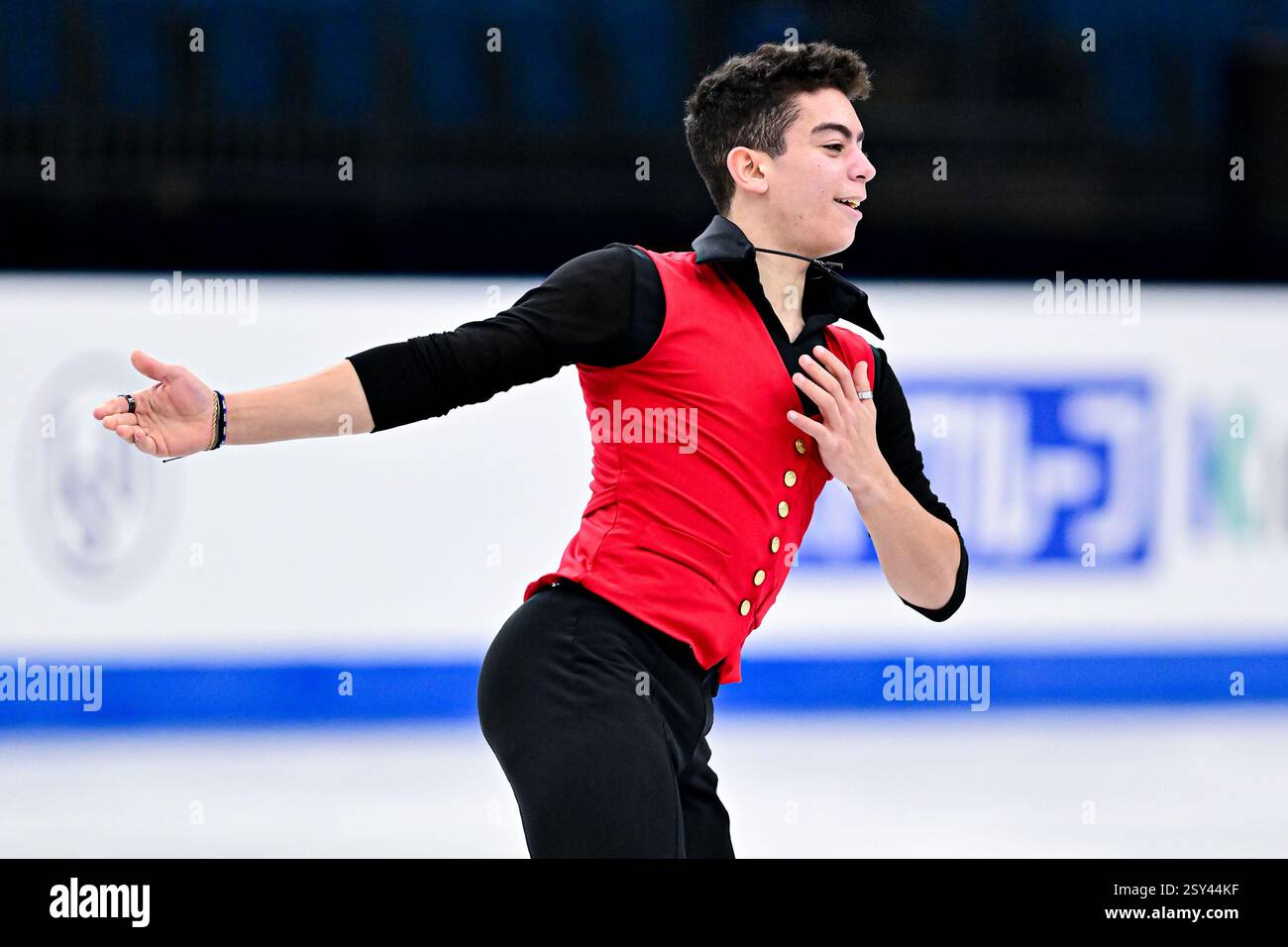Jacob SANCHEZ (USA), during Junior Men Short Program, at the ISU World ...