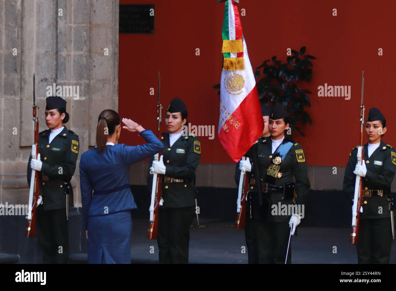Mexico's President Claudia Sheinbaum during the ceremony for 112th ...