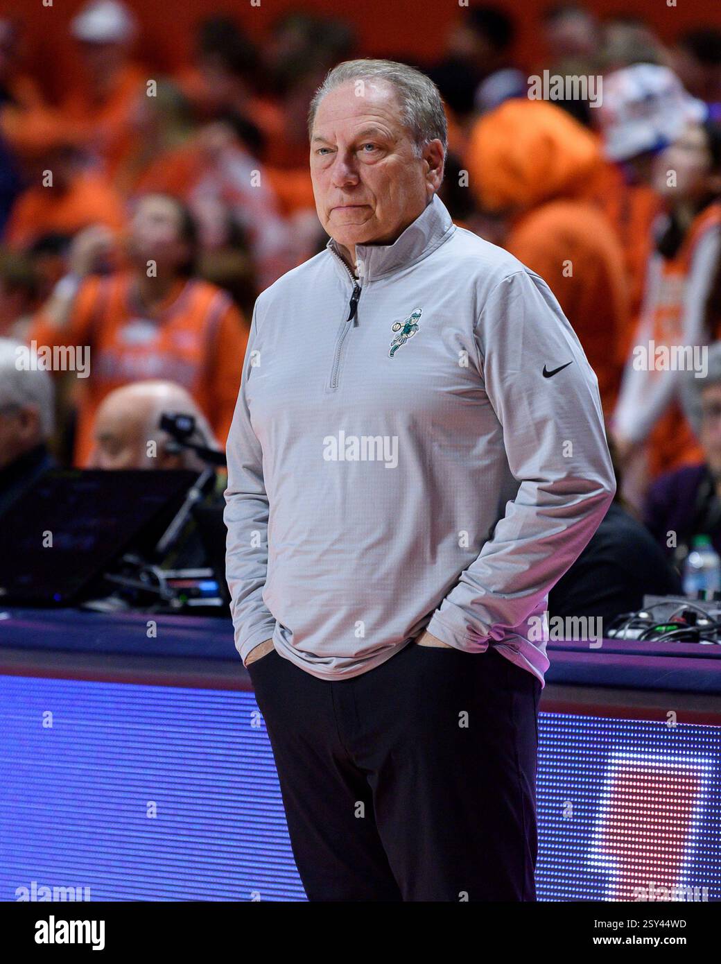 Michigan State head coach Tom Izzo prior to an NCAA college basketball ...