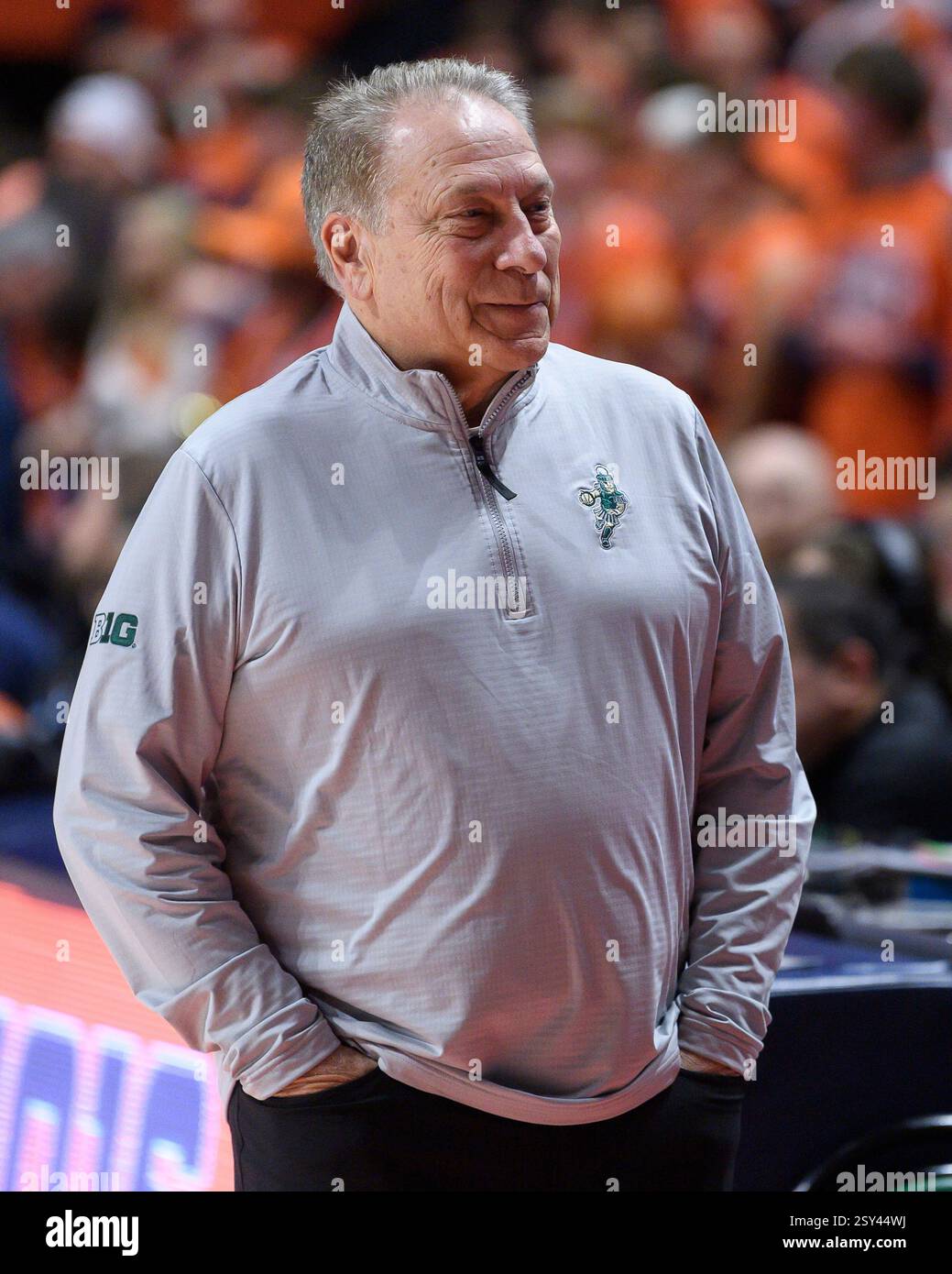 Michigan State head coach Tom Izzo prior to an NCAA college basketball ...