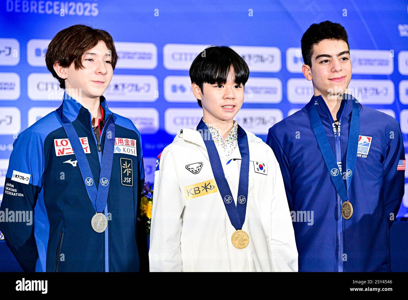 L-R, Rio NAKATA (JPN), Minkyu SEO (KOR), Jacob SANCHEZ (USA), at Junior ...