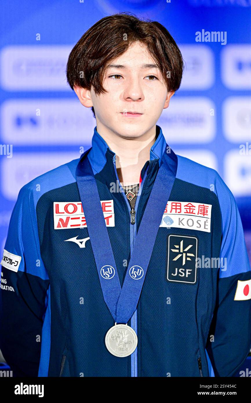 Rio NAKATA (JPN), at Junior Men Press Conference, at the ISU World ...