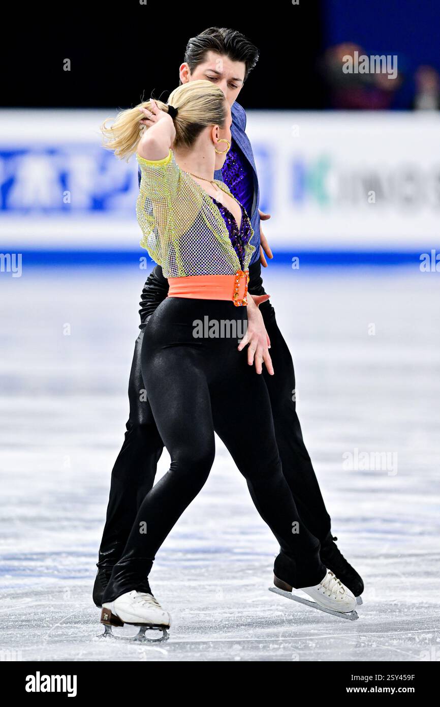 Ambre PERRIER GIANESINI & Samuel BLANC KLAPERMAN (FRA), during Junior ...
