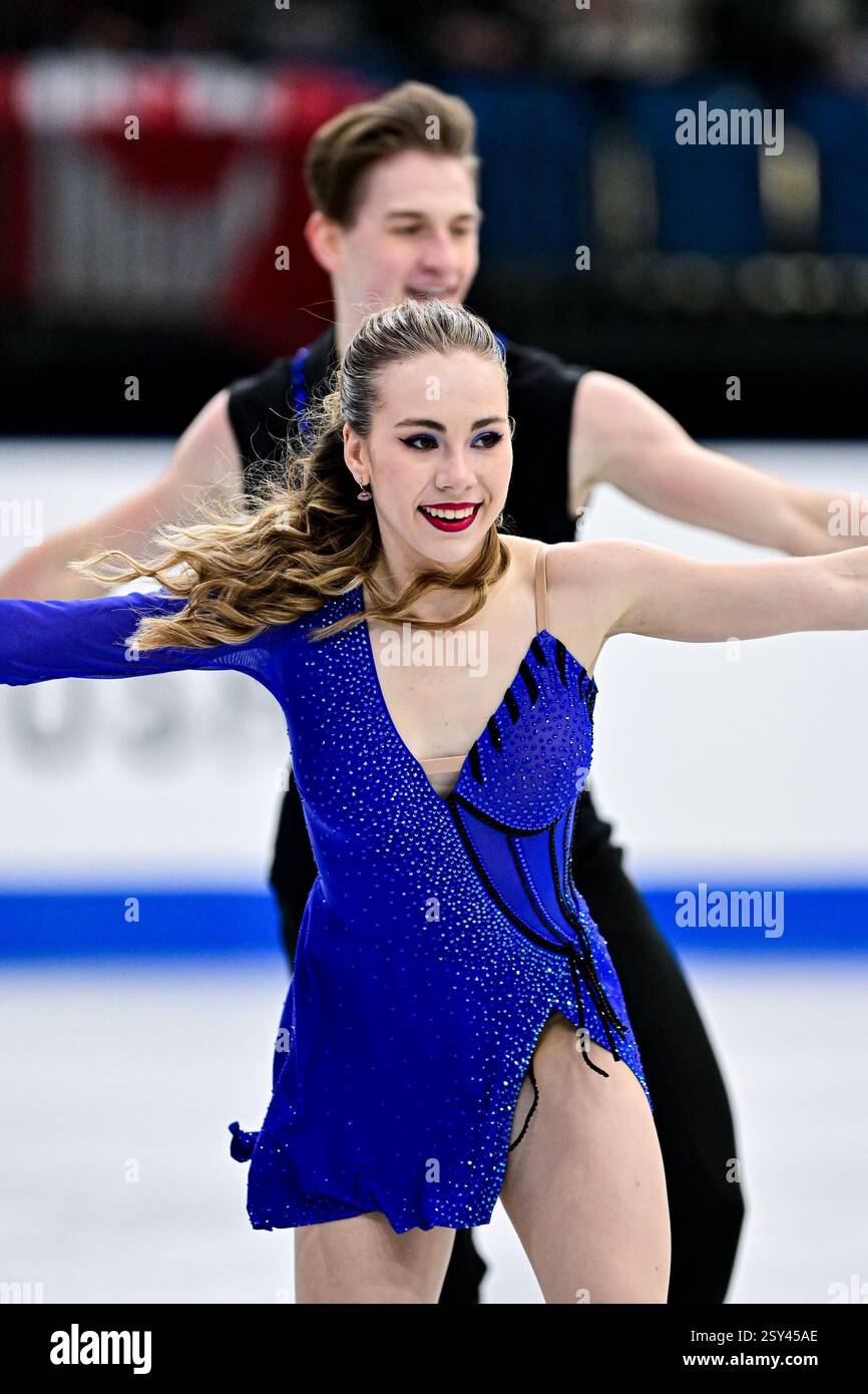 Iryna PIDGAINA & Artem KOVAL (UKR), during Junior Ice Dance Rhythm ...