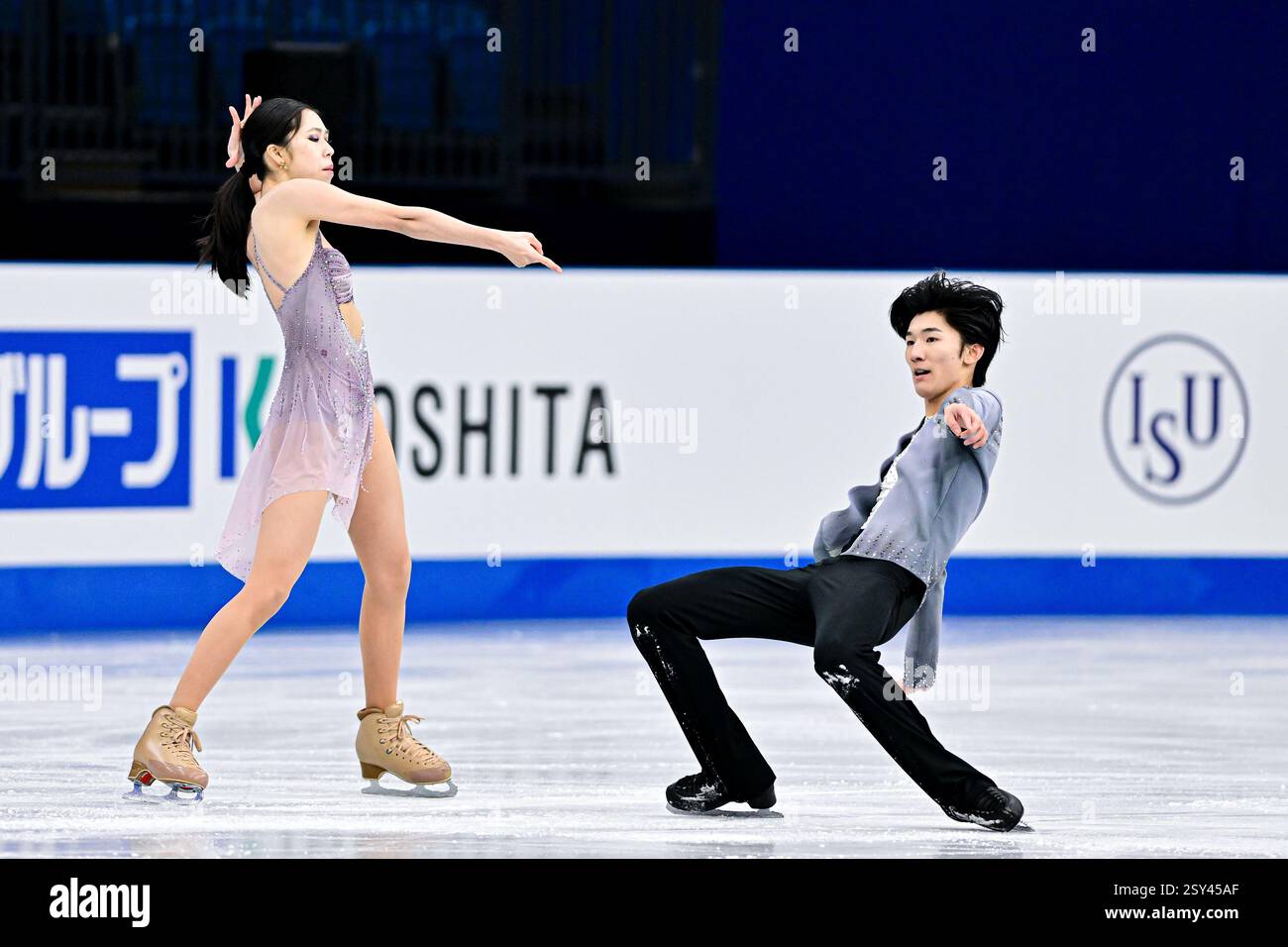 Shanjie YIN & Shirui YANG (CHN), during Junior Ice Dance Rhythm Dance, at the ISU World Junior ...
