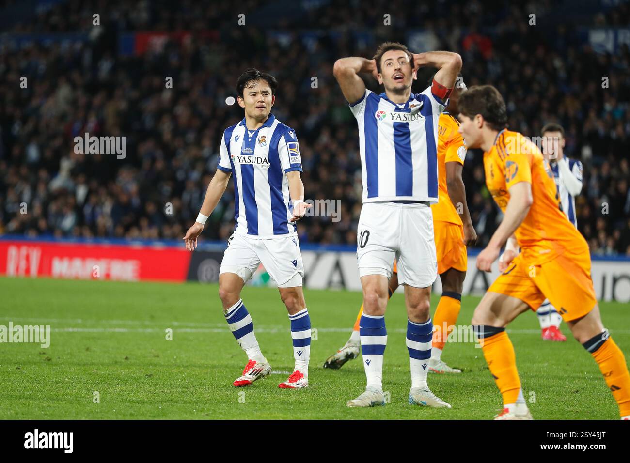 San Sebastian, Spain. 26th Feb, 2025. Takefusa Kubo (Sociedad) Football ...