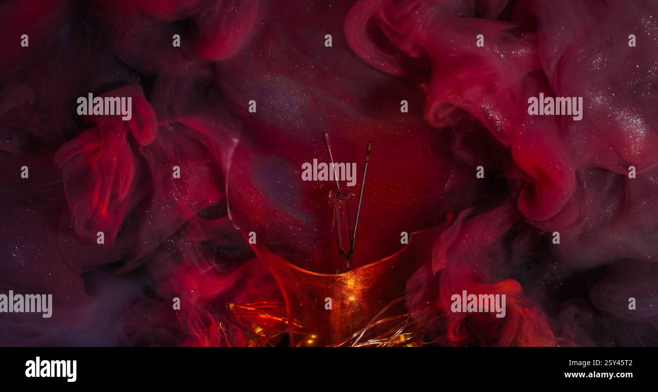 Shimmering cloud. Magical splash. Puff multicolor sparkling water ...