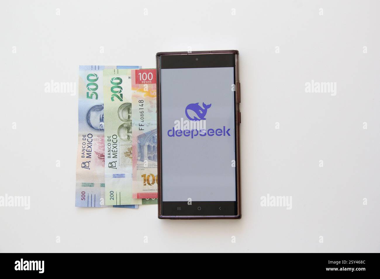 Mexico City, Mexico - Feb 21 2025: DeepSeek mobile application is a ...