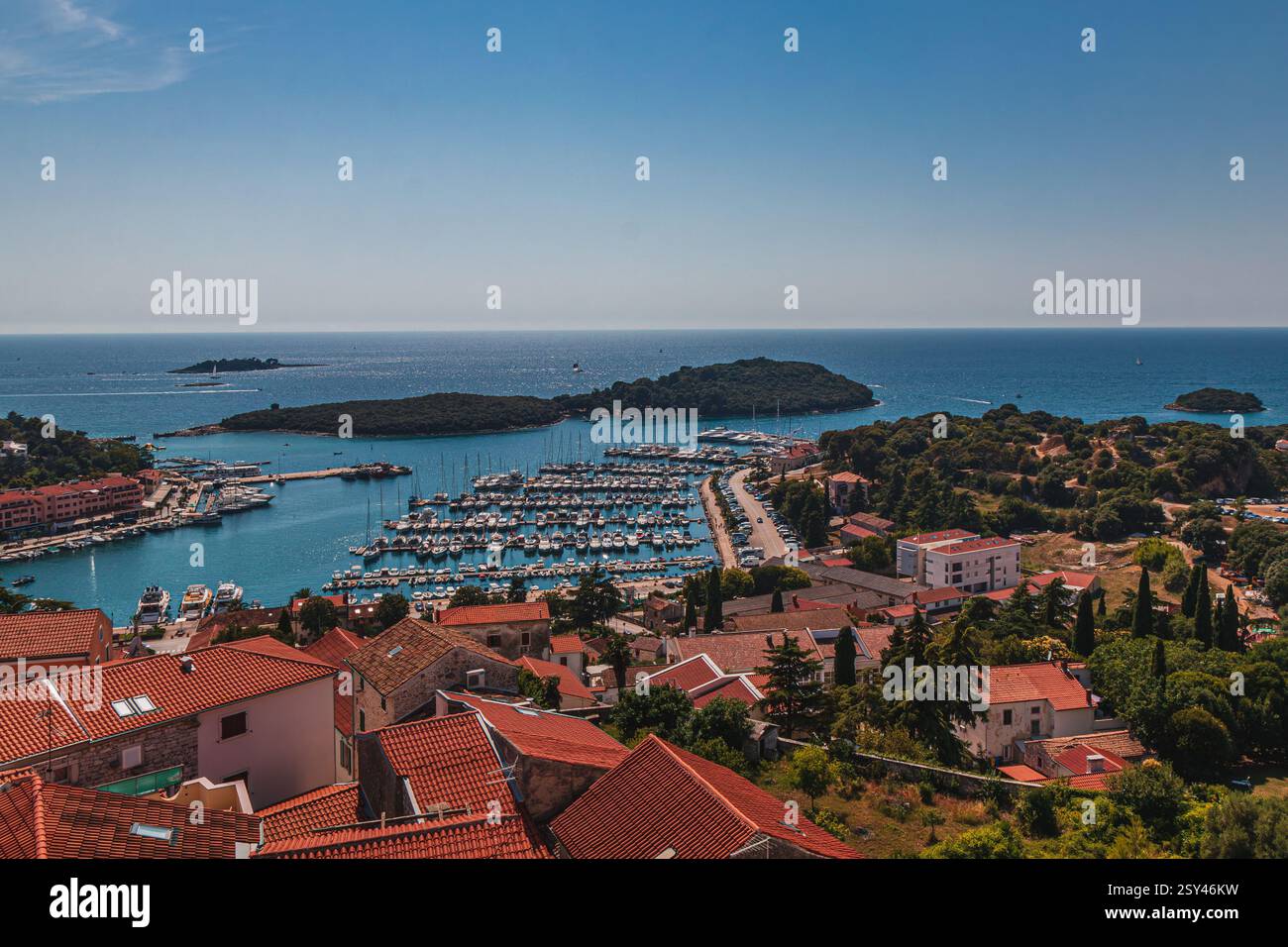 Aerial view of the port of Vrsar Orsera town Vrsar Croatia High quality ...