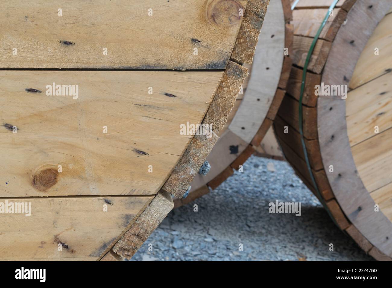 Big wooden cable wheel roll for electric wire or cable in industrial ...