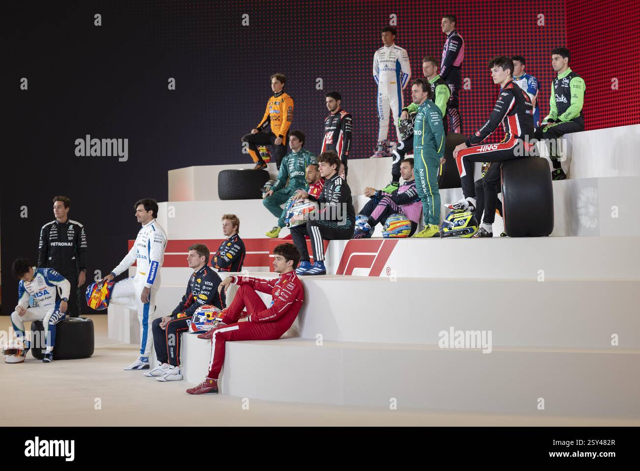 All drivers line up of the season: LECLERC Charles (mco), Scuderia ...