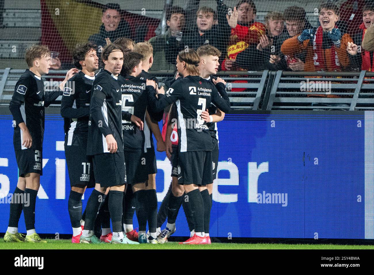 Aalborg, Denmark. 26th Feb, 2025. Celebration after Benjamin Nygren has ...