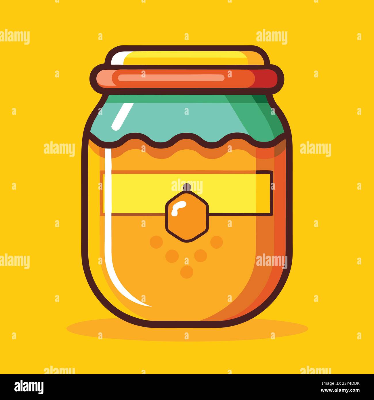 Cartoon Jar of Honey or Jam Preserve Vector Stock Vector Image & Art ...