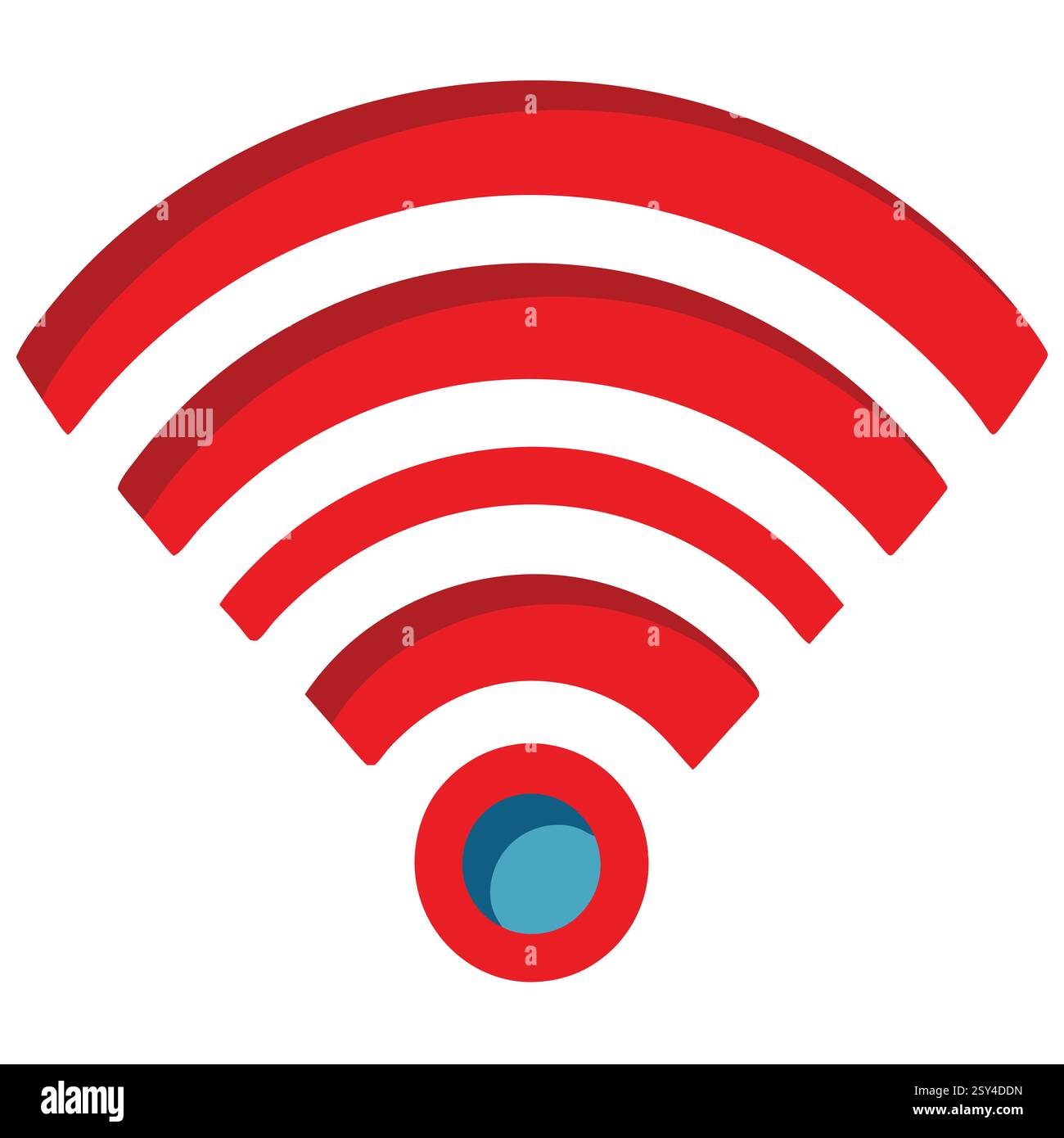 Wi-Fi Signal Icon - Vector Wireless Internet Connection Symbol Stock ...