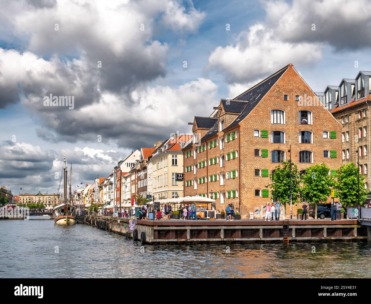 Nyhavn Canal corner with historic converted Suhr warehouse to hotel ...