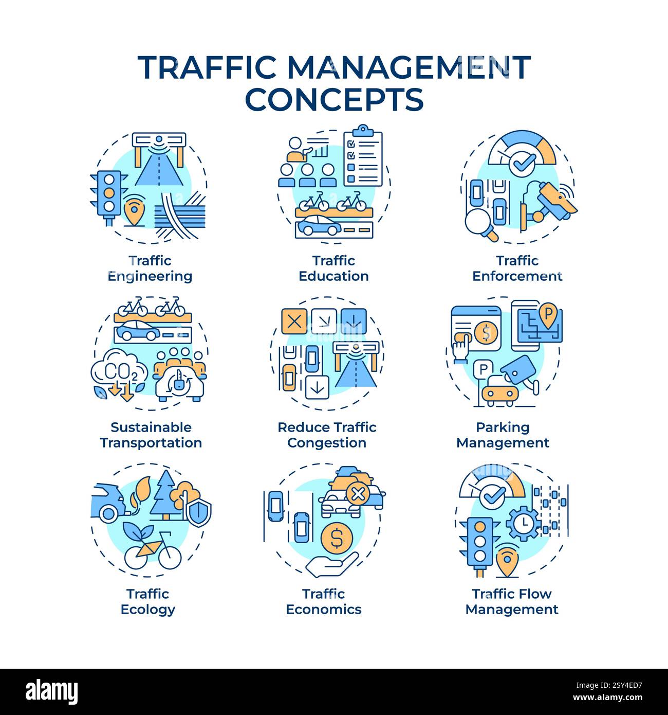 Multi vehicle traffic Cut Out Stock Images & Pictures - Alamy
