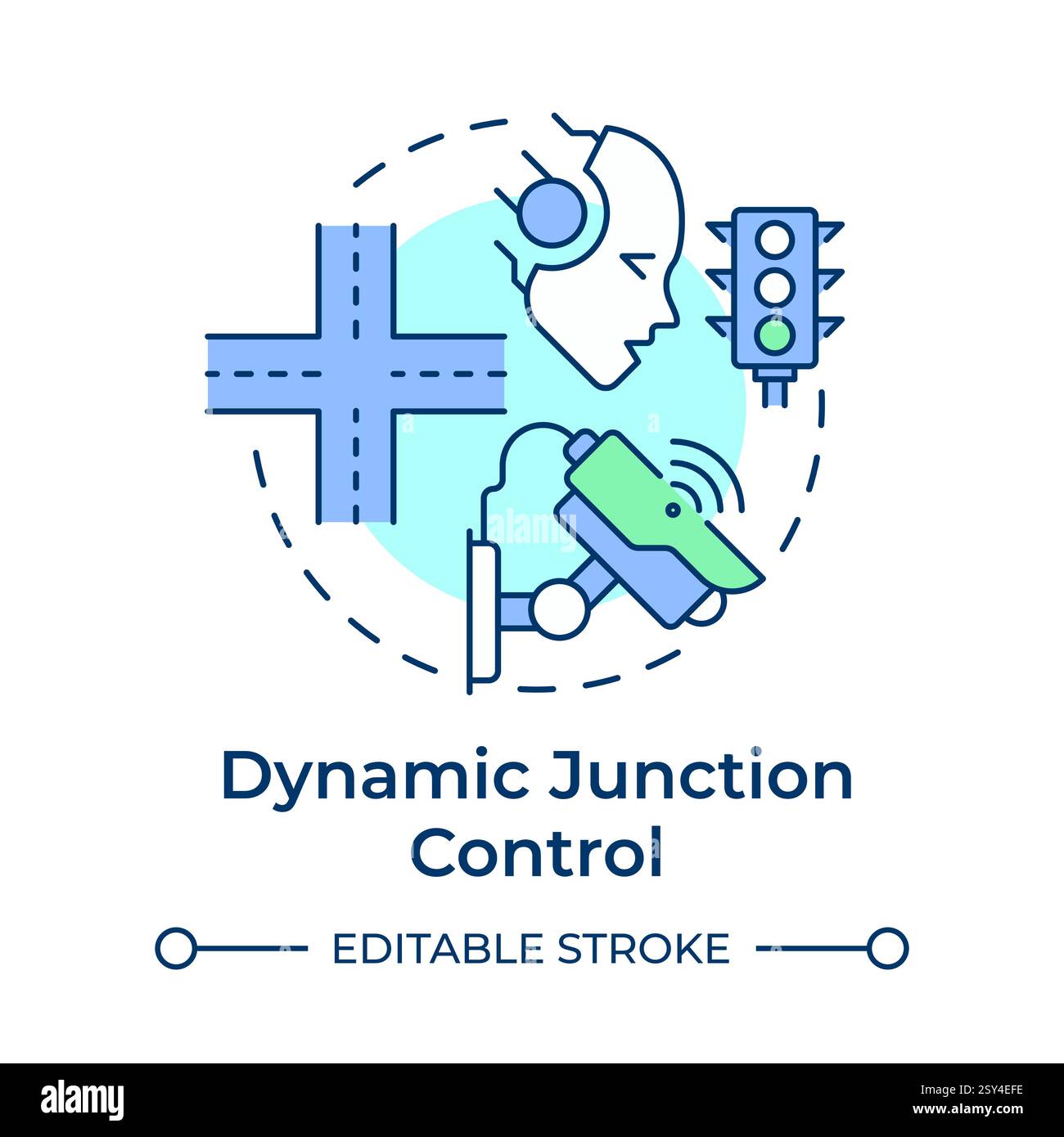 Dynamic junction control multi color concept icon Stock Vector Image ...