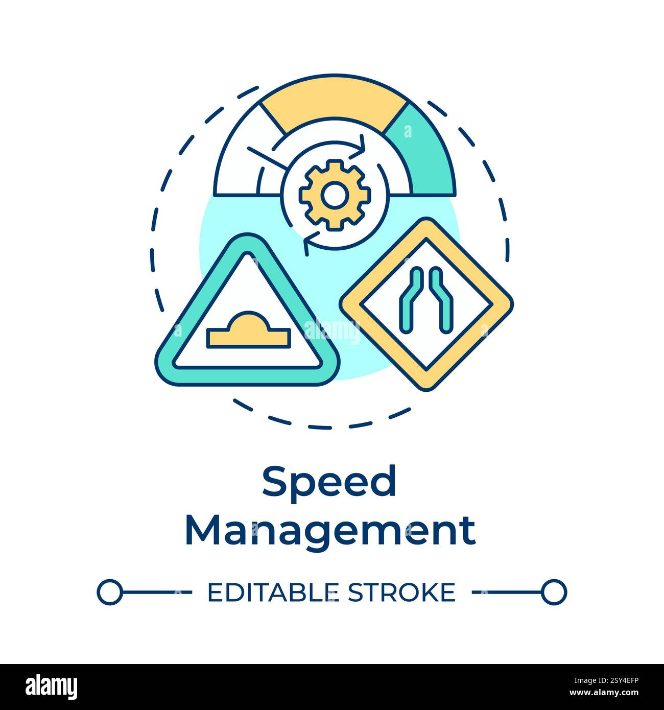 Speed management multi color concept icon Stock Vector Image & Art - Alamy