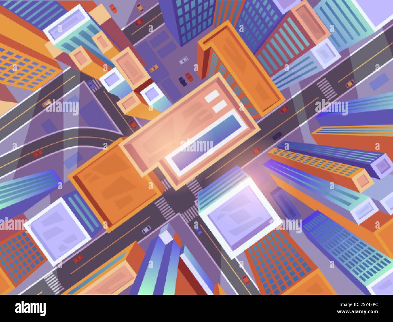 Aerial top down view residential Stock Vector Images - Alamy
