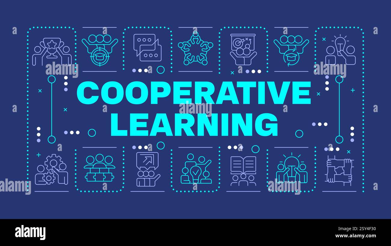 Cooperative learning blue word concept Stock Vector Image & Art - Alamy