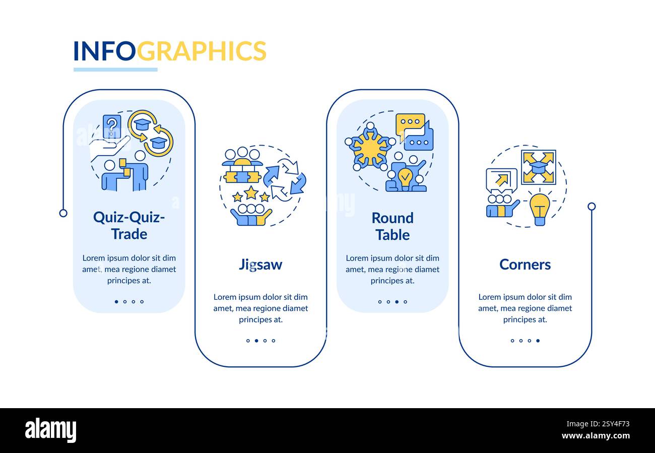 Cooperative learning different strategies rectangle infographic vector ... Cooperative learning different strategies rectangle infographic vector ...
