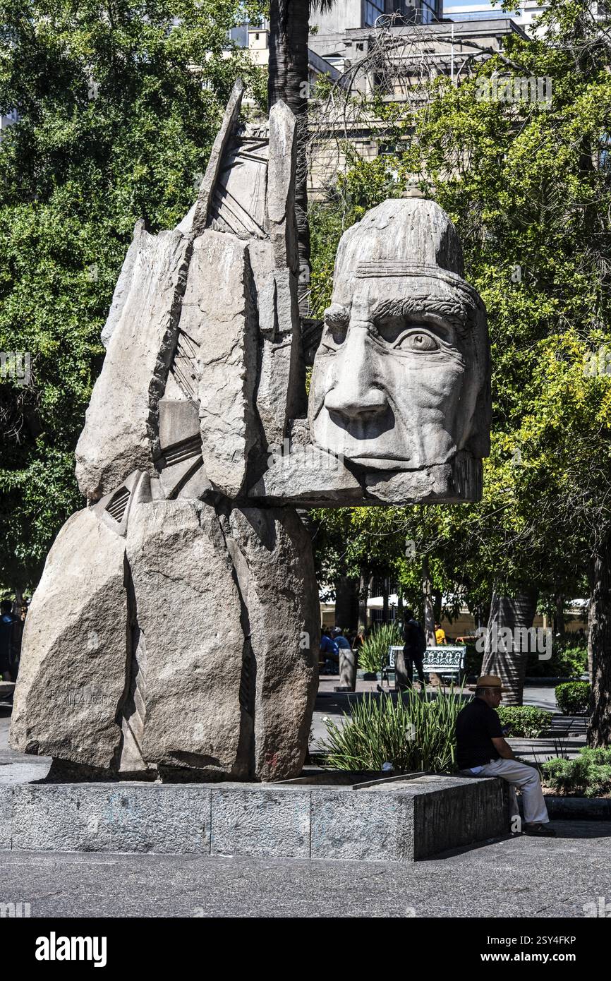 Monument to the indigenous people of E. Villalonos, Plaza de Armas ...