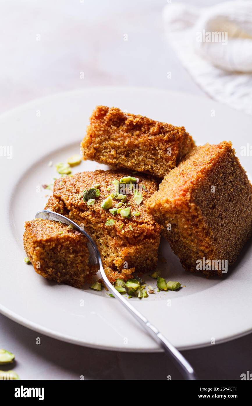 Sfouf - turmeric cake. Dessert for Ramadan Stock Photo - Alamy