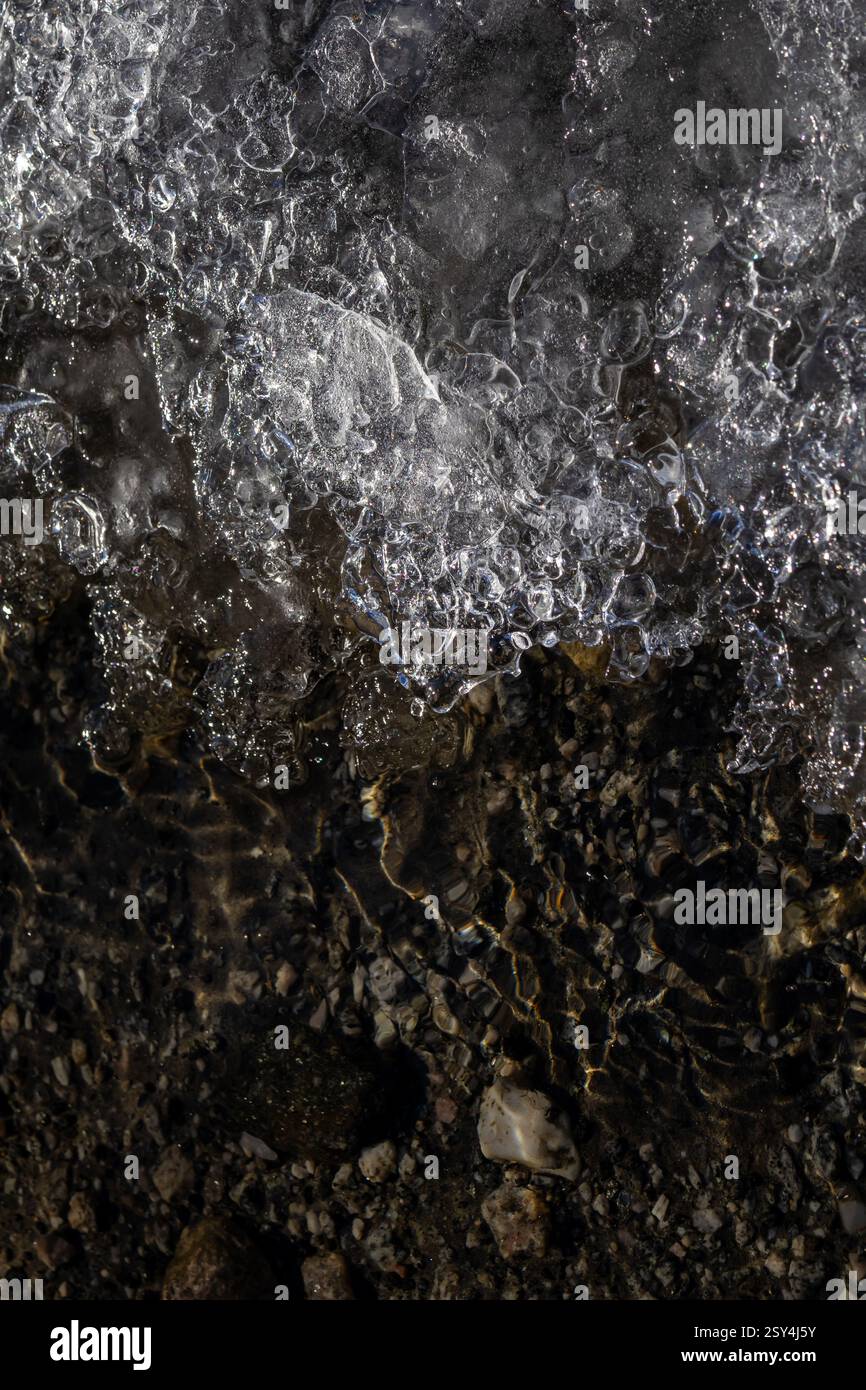 Where ice meets water—crystal formations and flowing currents merge in ...