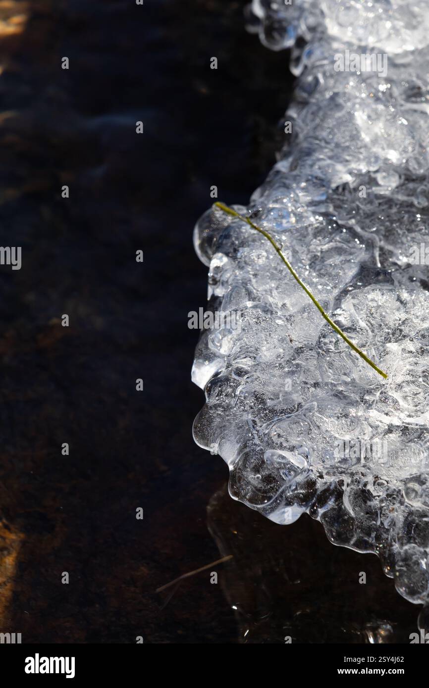 Where ice meets water—crystal formations and flowing currents merge in ...