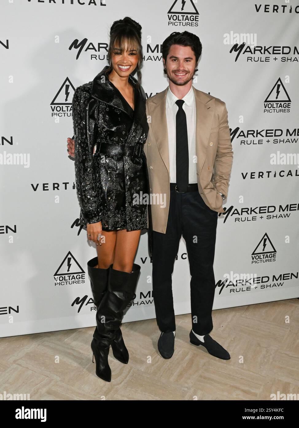 Beverly Hills, California, USA. 26th Feb, 2025. Ella Balinska and Chase ...