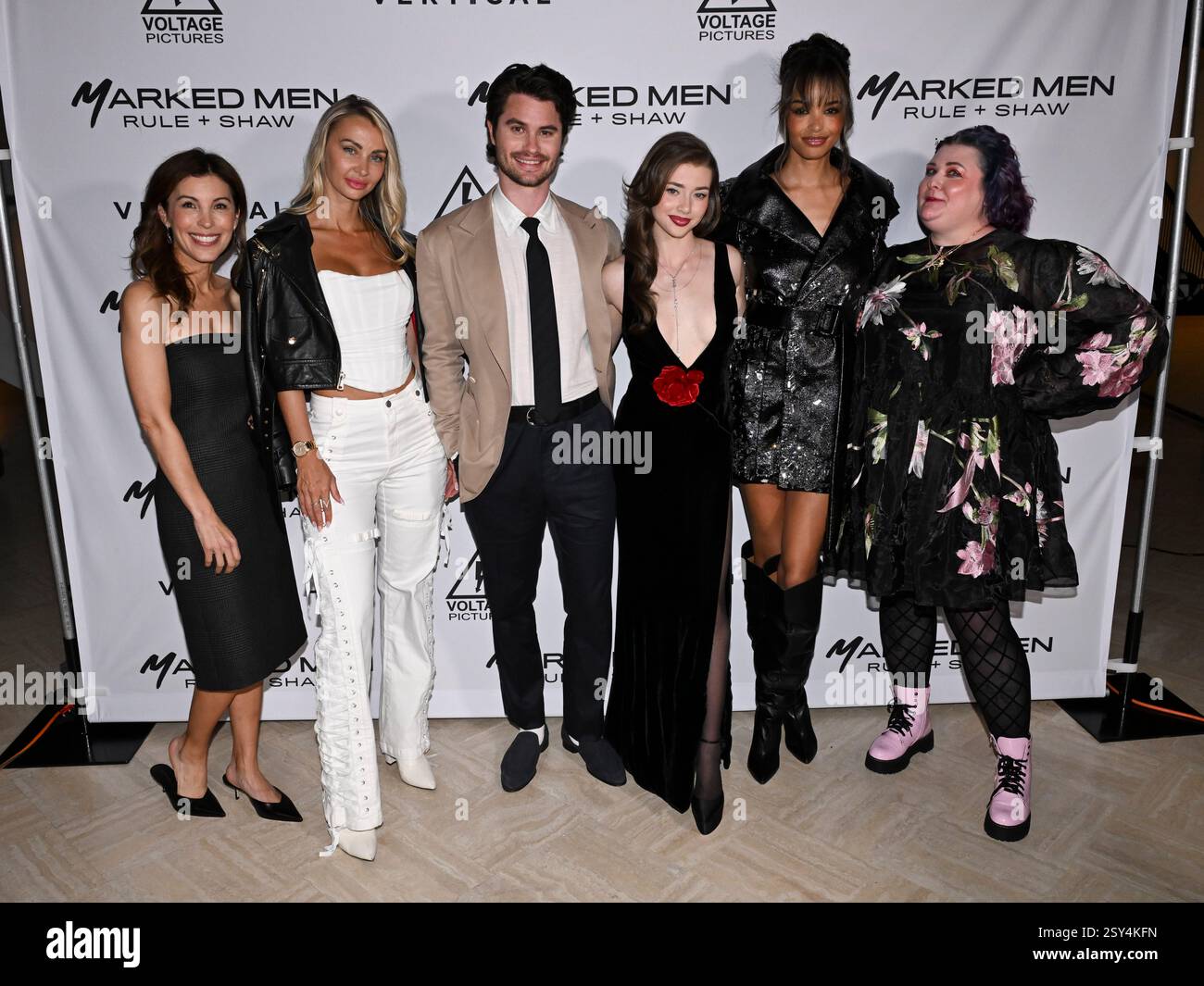 26 February 2025 -Beverly Hills, California - (L-R) Nancy De Mayo, Dajana Gudic, Chase Stokes ...