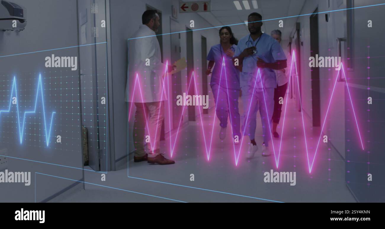 Image of medical data processing over diverse doctors Stock Photo - Alamy
