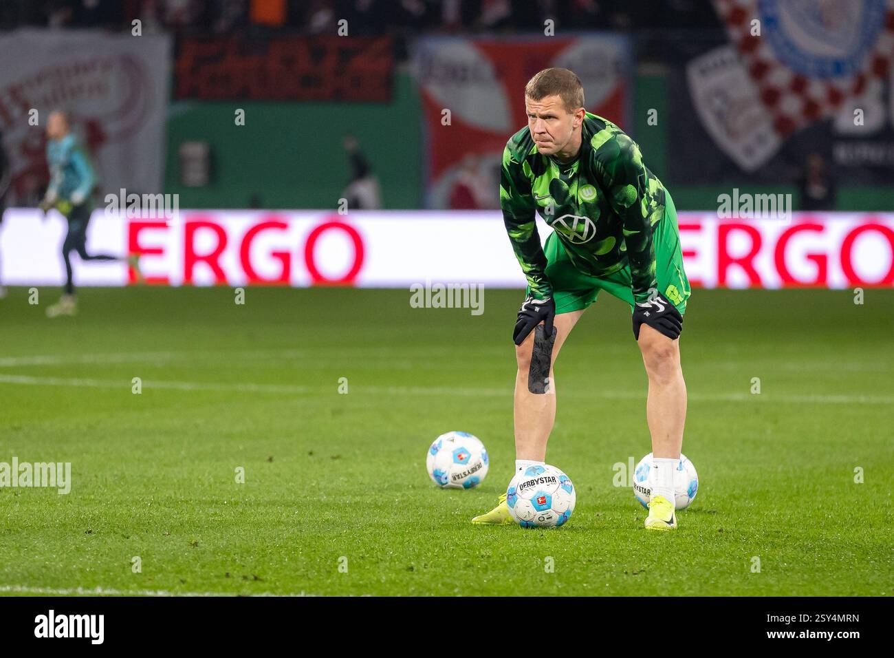 Leipzig, Germany. 26th, February 2025. Denis Vavro of Wolfsburg is ...