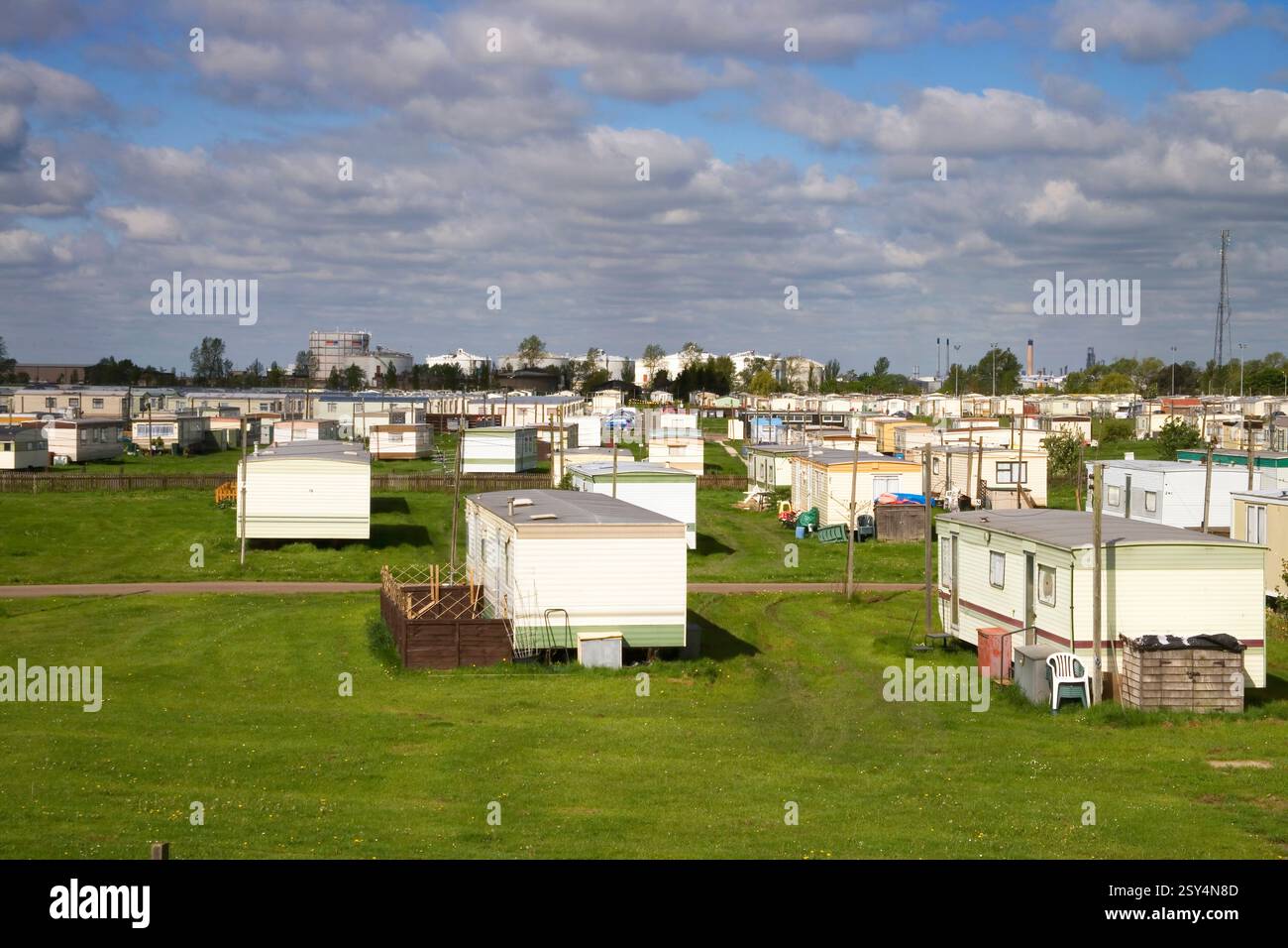 static caravans at a holiday park at thorney bay at canvey island on ...