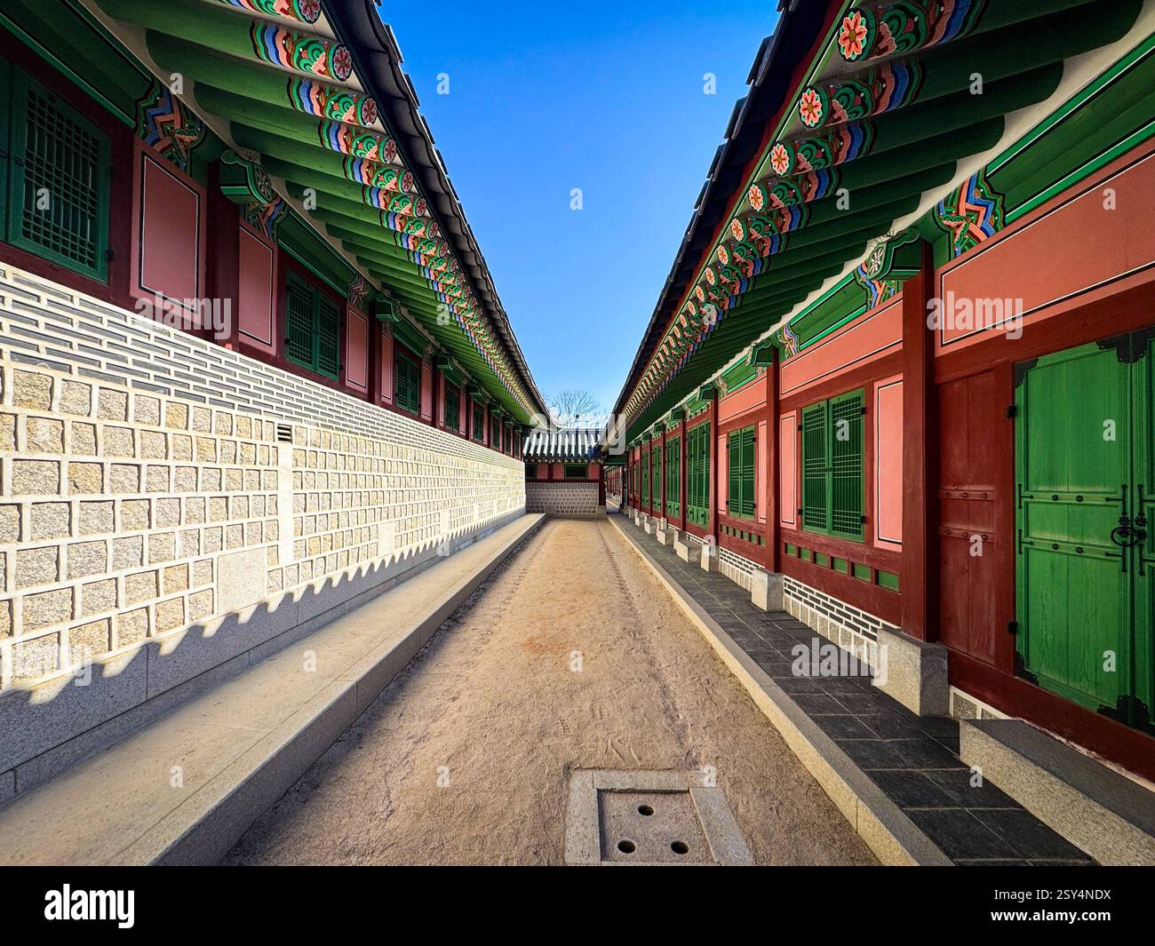 Südkorea, Asien, Seoul, Gyeongbokgung-Palast, traditionelle koreanische ...