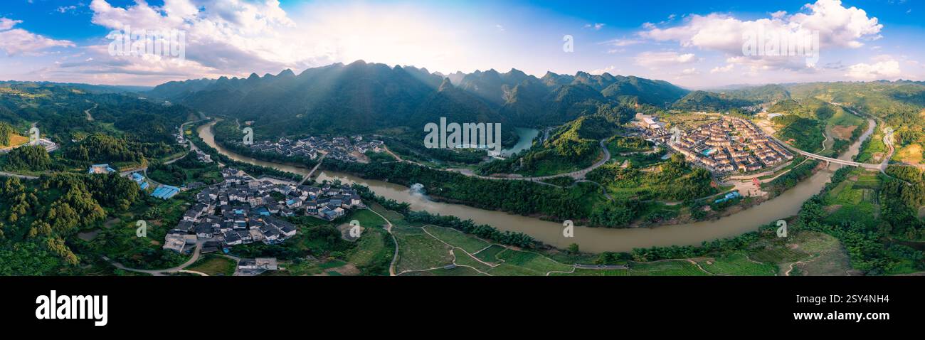 Village environment of Xiaoqikong Scenic Area, Libo County, Guizhou ...
