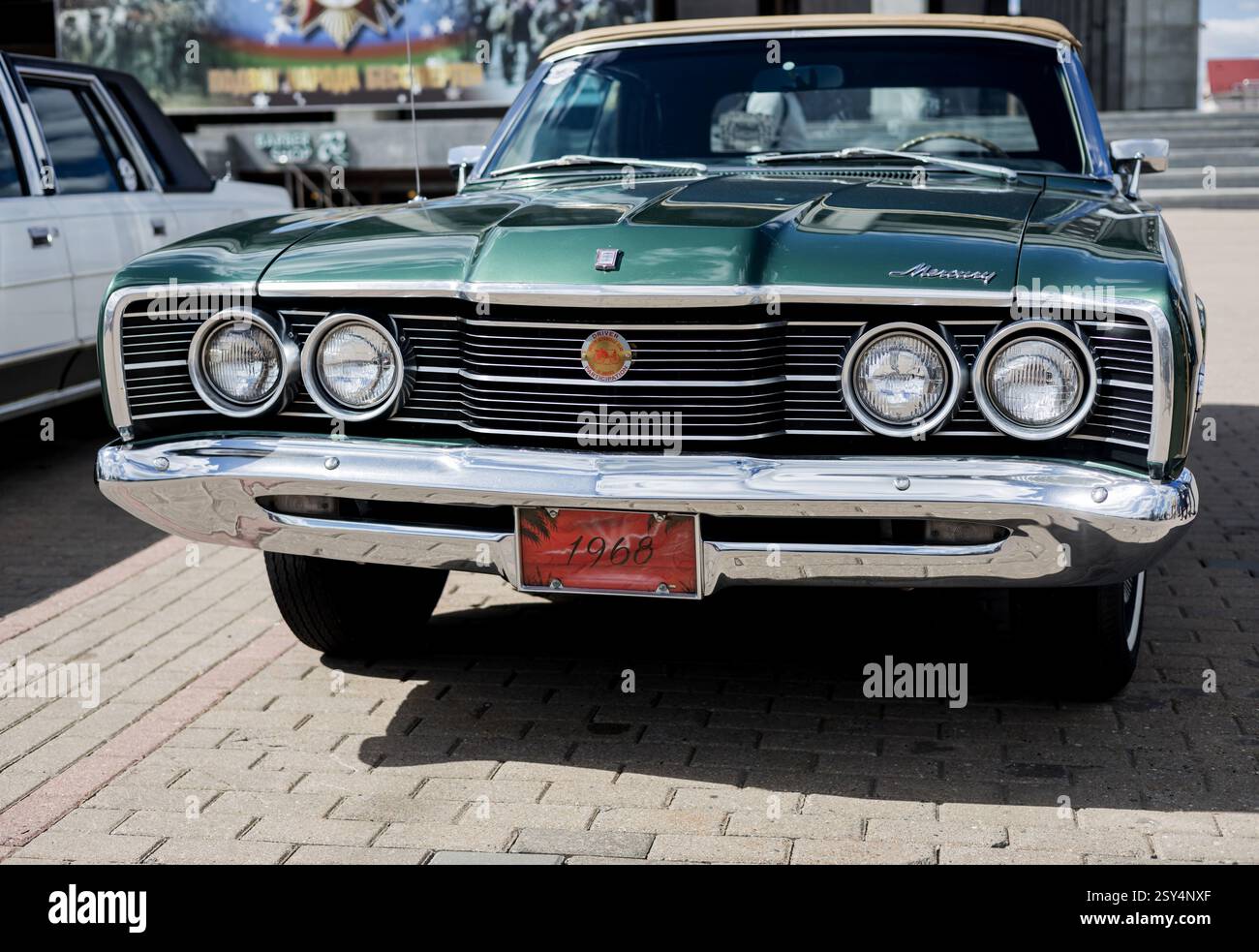Minsk, Belarus, February 27, 2025 - Front view Mercury classic car ...